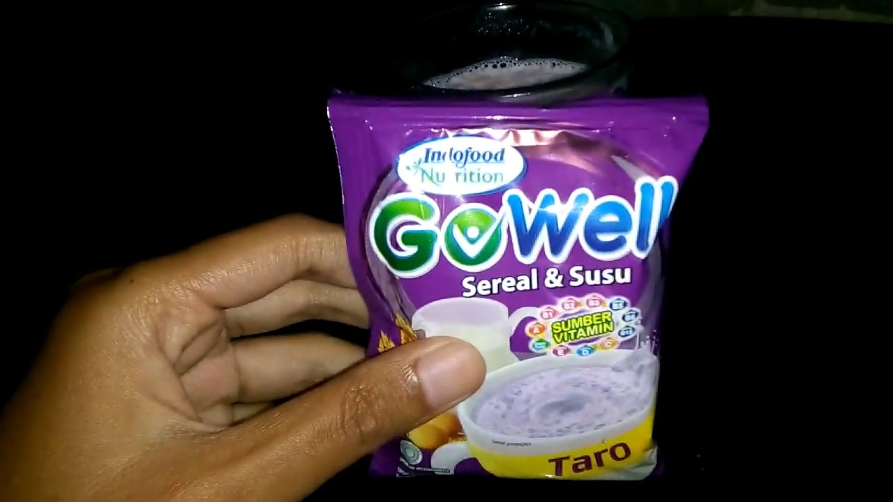Review Produk #11 : Minuman Sereal Gowell Rasa Taro - YouTube