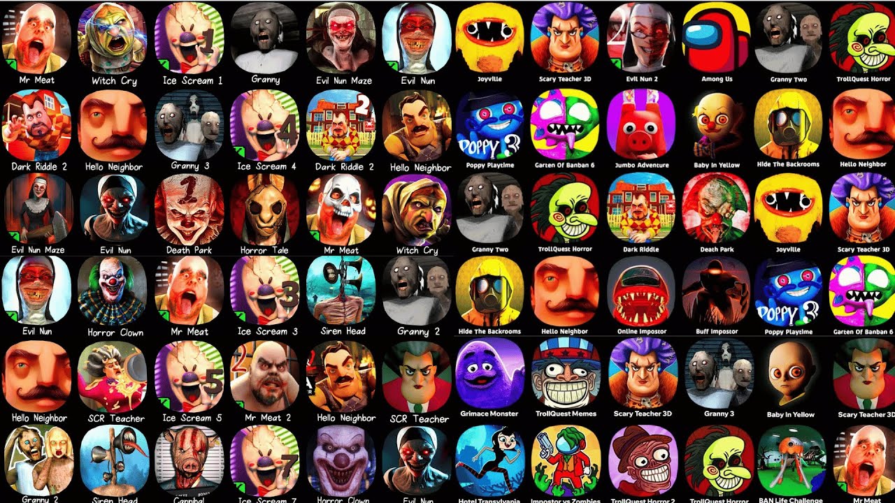 Ice Scream,Among Us,Roblox,GTA Vice City,Noob vs Pro,Minecraft,Red Ball ...