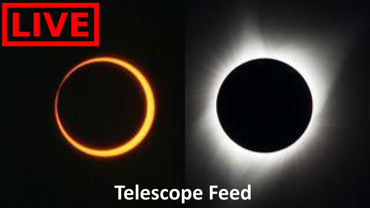 🌎 Total Solar Eclipse Telescope Feed from NASA | Relaxing Music - YouTube