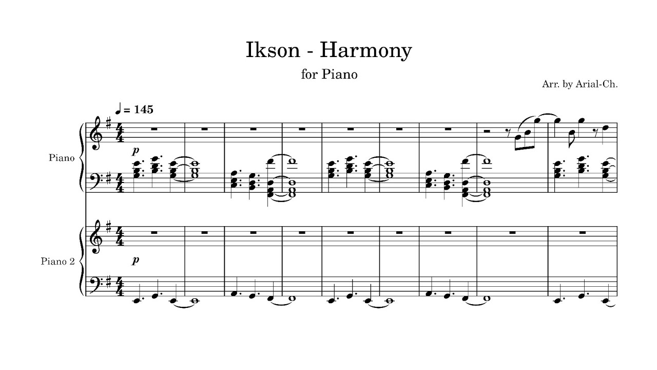 Ikson - Harmony | Piano Cover - YouTube