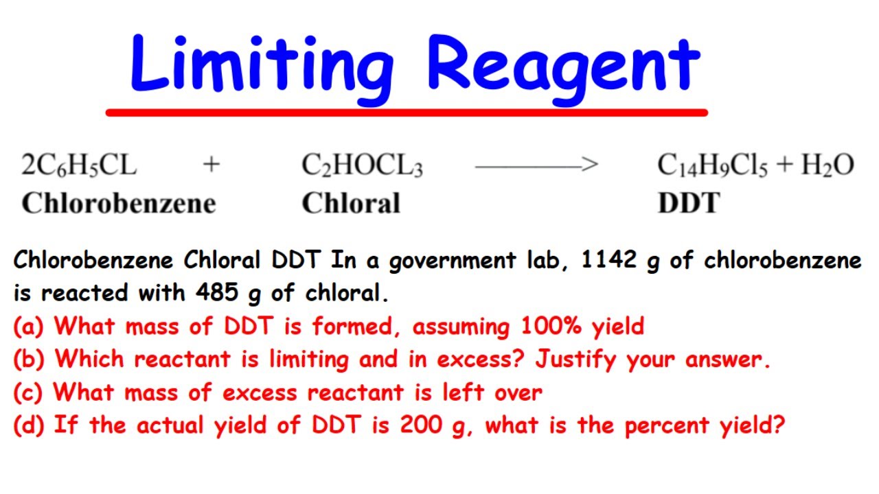 DETERMINING LIMITING REAGENT | CHEMISTRY - YouTube