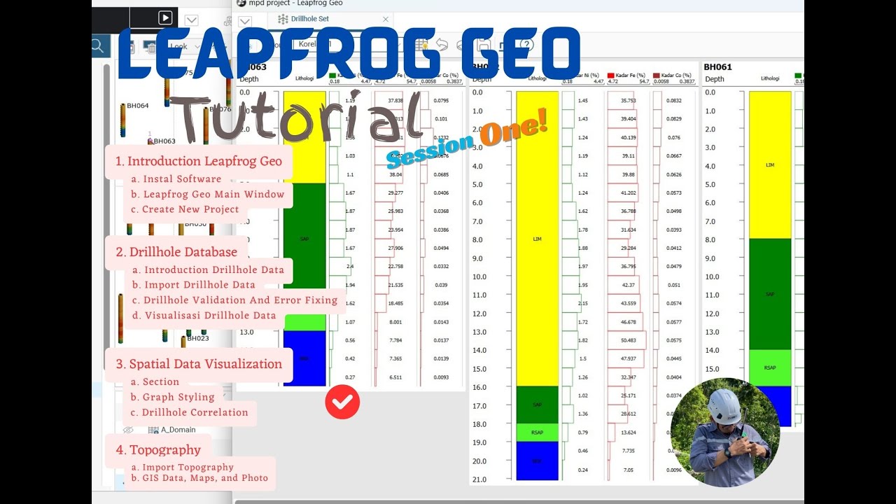 Spatial Data Visualization, Membuat Korelasi Lubang Bor Di Leapfrog Geo 6.0 #part2 - YouTube