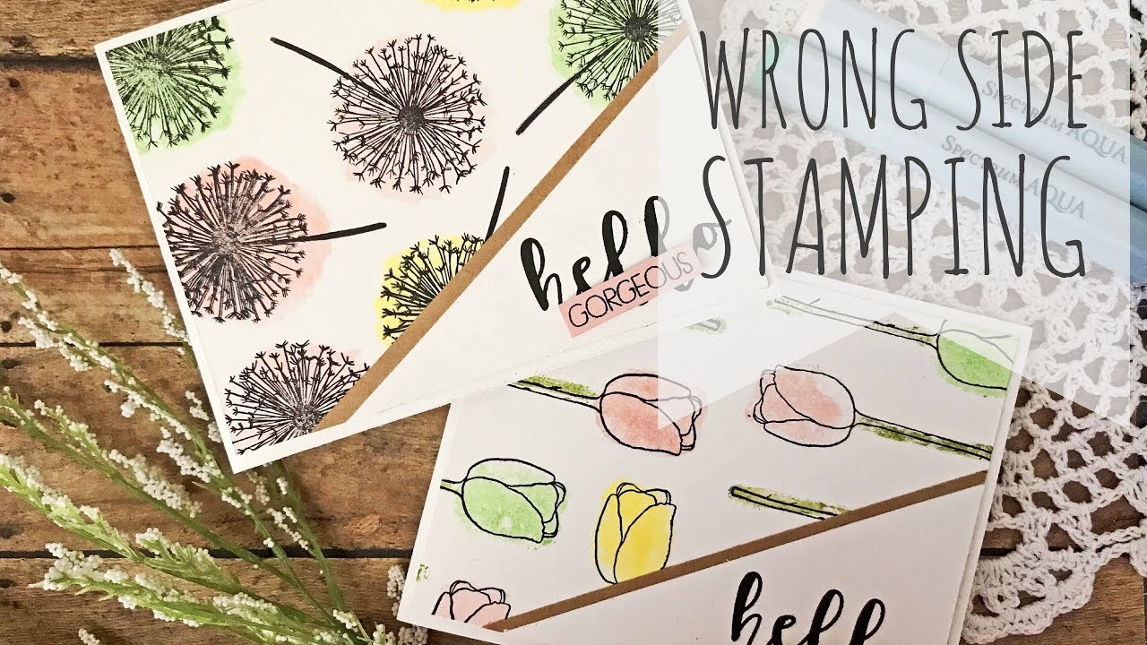 Wrong Side Stamping - Joy Clair Stamps March Challenge - YouTube