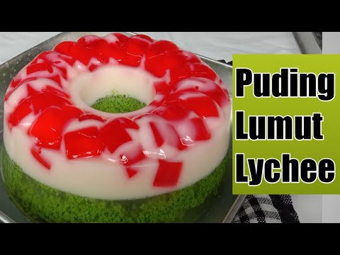 puding lumut lychee,puding viral!!#puding #pudinglumutpandan - YouTube