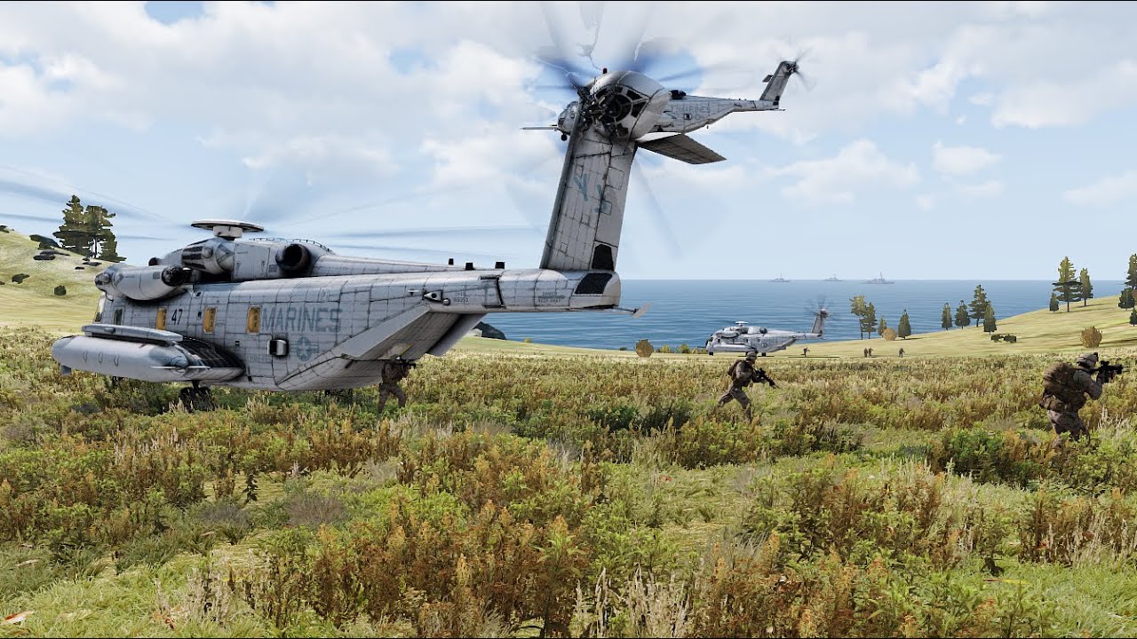 Arma 3 US Marine Helicopter Insertion Gameplay - YouTube
