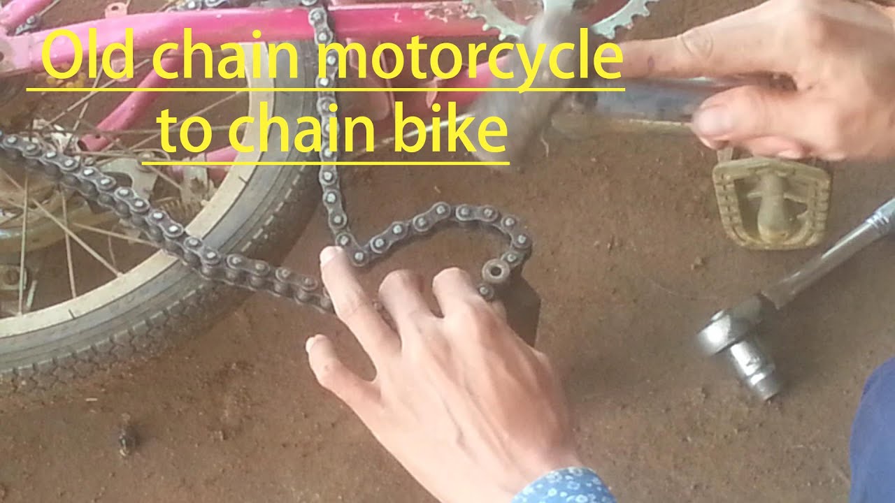 How to make chain bike from old chain motorcycle - YouTube