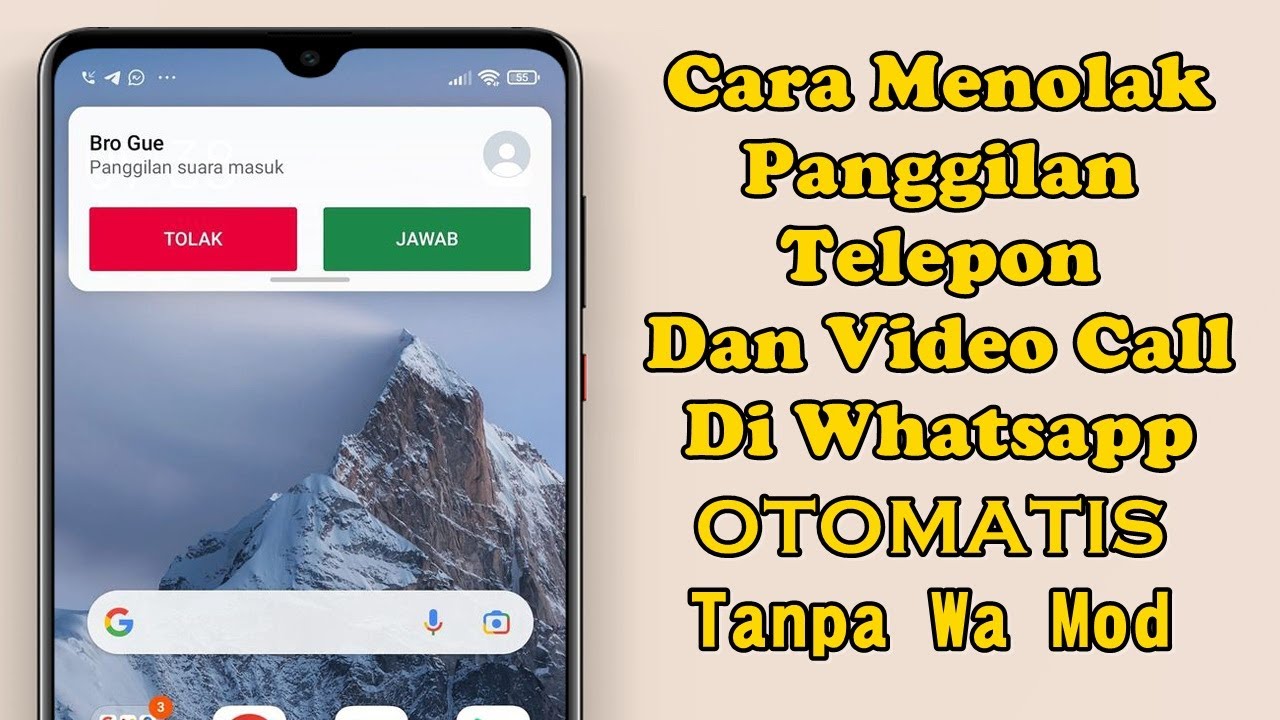 Cara Menolak Otomatis Panggilan Telepon Dan Video Call Whatsapp - YouTube