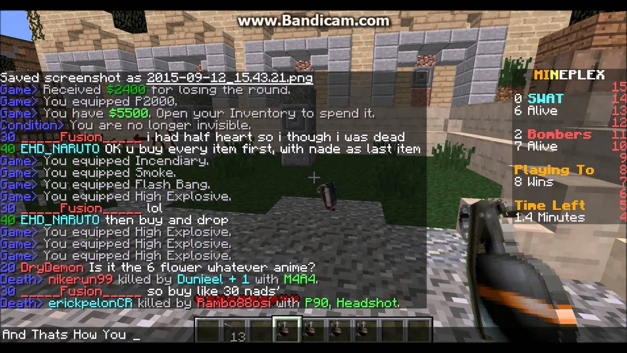 How To Grenade Glitch Minecraft Minplex Minestrike - YouTube