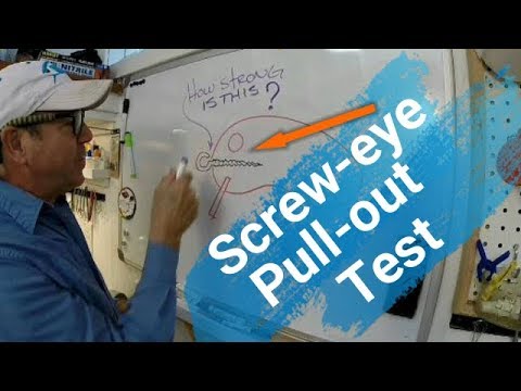 Lure screw eye pull out test - YouTube