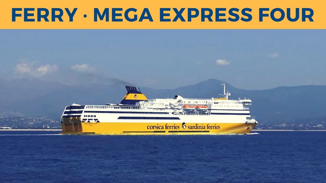 Departure of ferry MEGA EXPRESS FOUR in Ajaccio (Corsica Sardinia ...