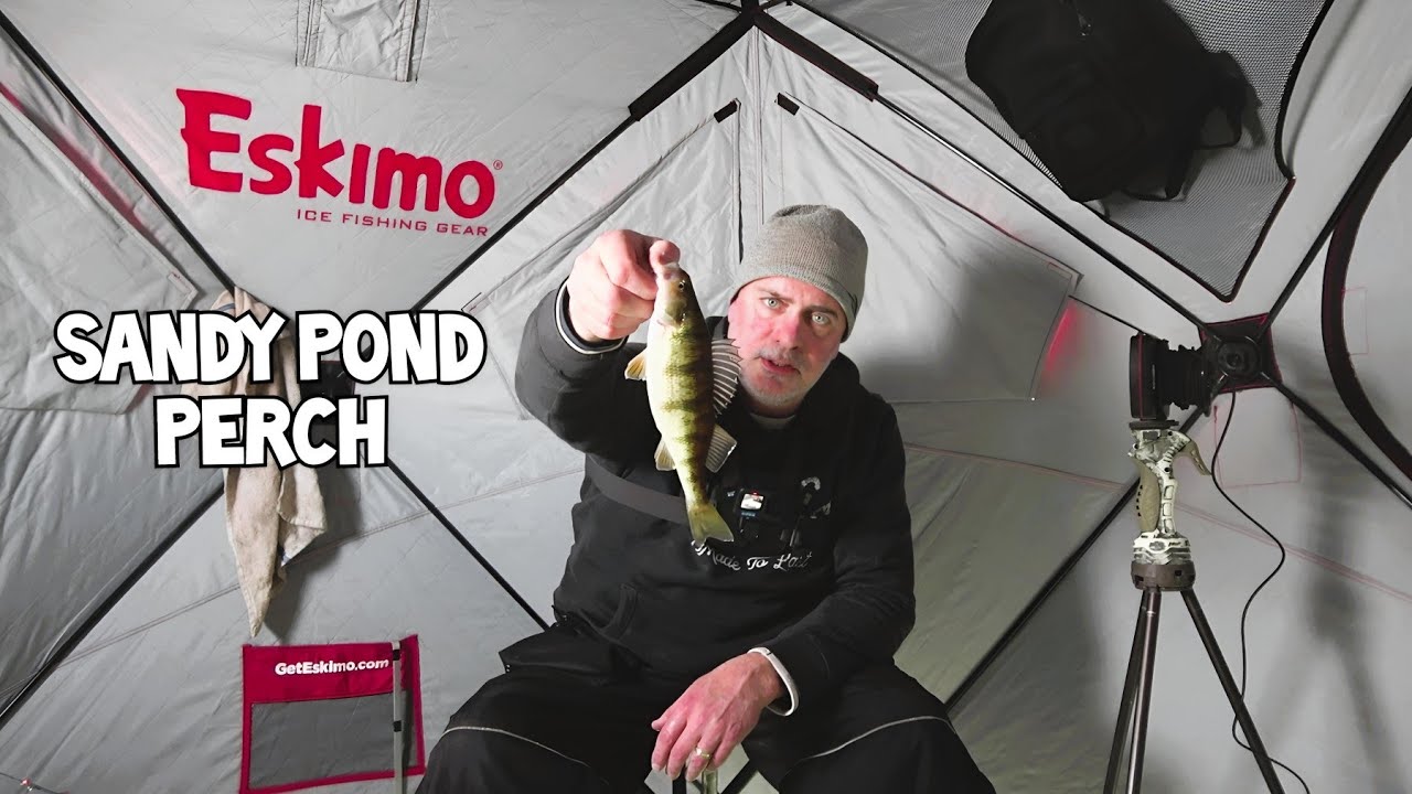 Ice Fishing Sandy Pond || Jigging for Perch - YouTube