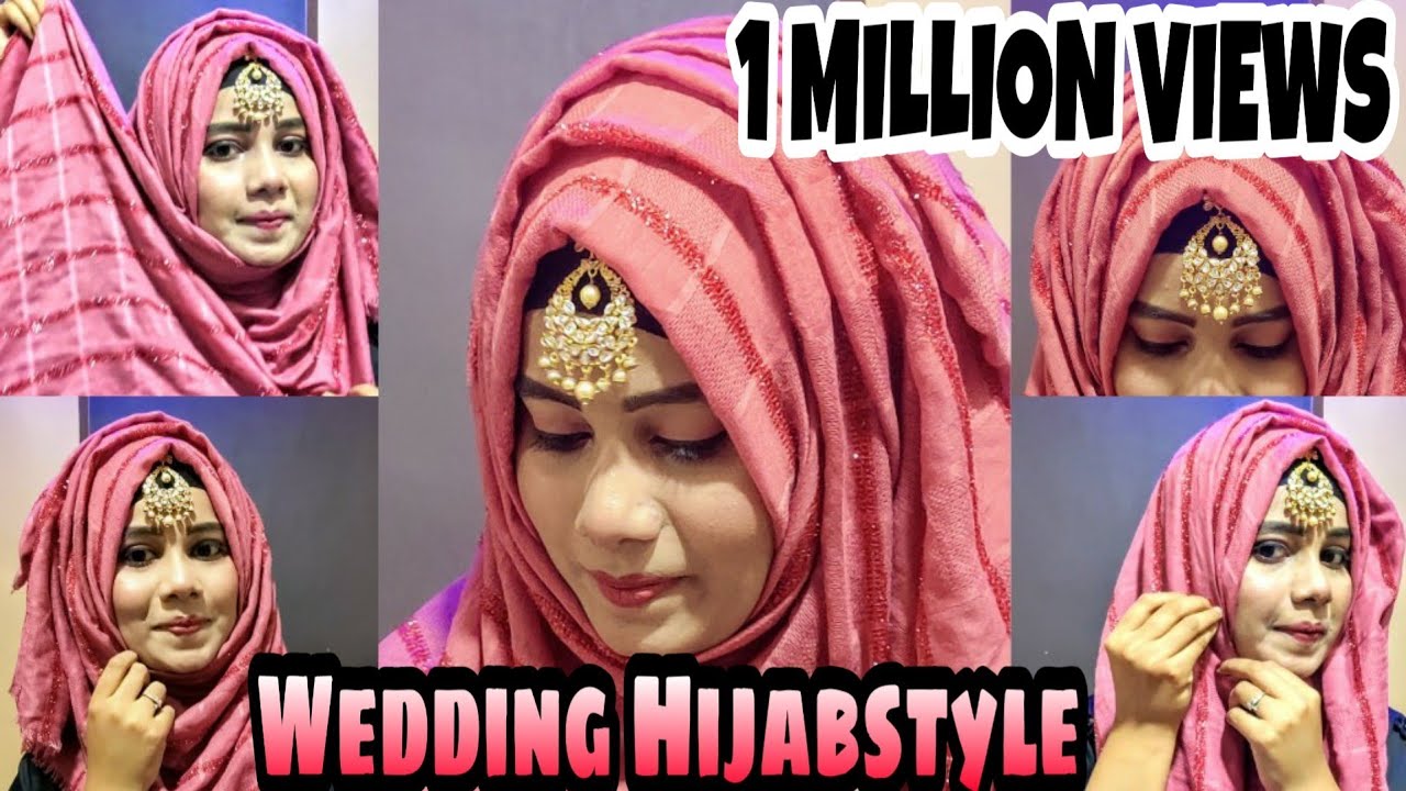Wedding Hijab style | Hijab with accessories | Easy hijab tutorial 2020 ...