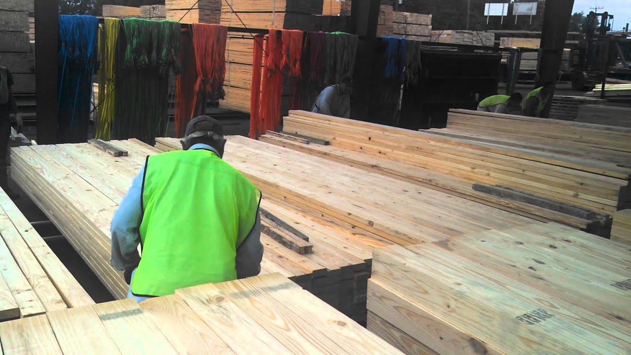Lumber stacking - YouTube