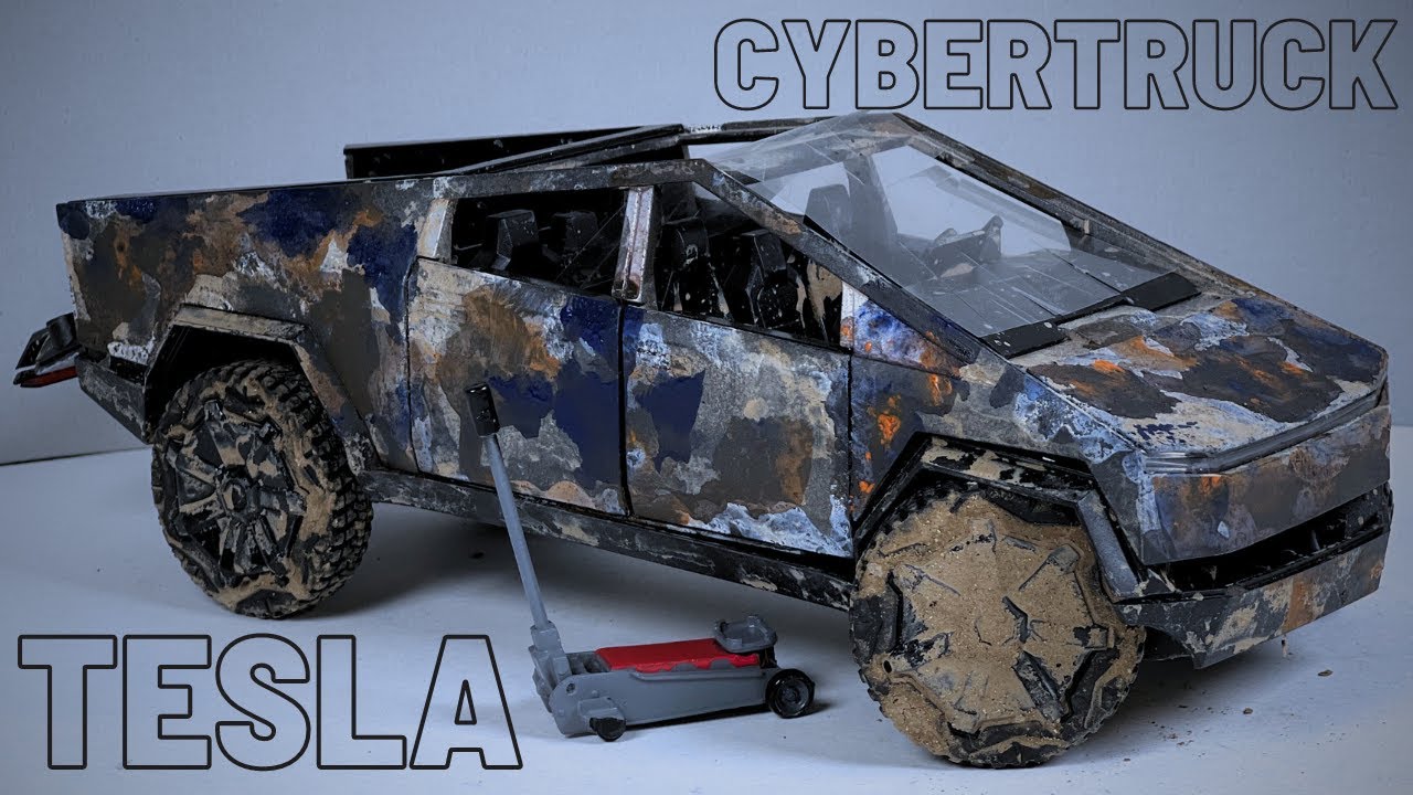 Restoration Die-cast Tesla Cybertruck Damaged Resurrection - YouTube