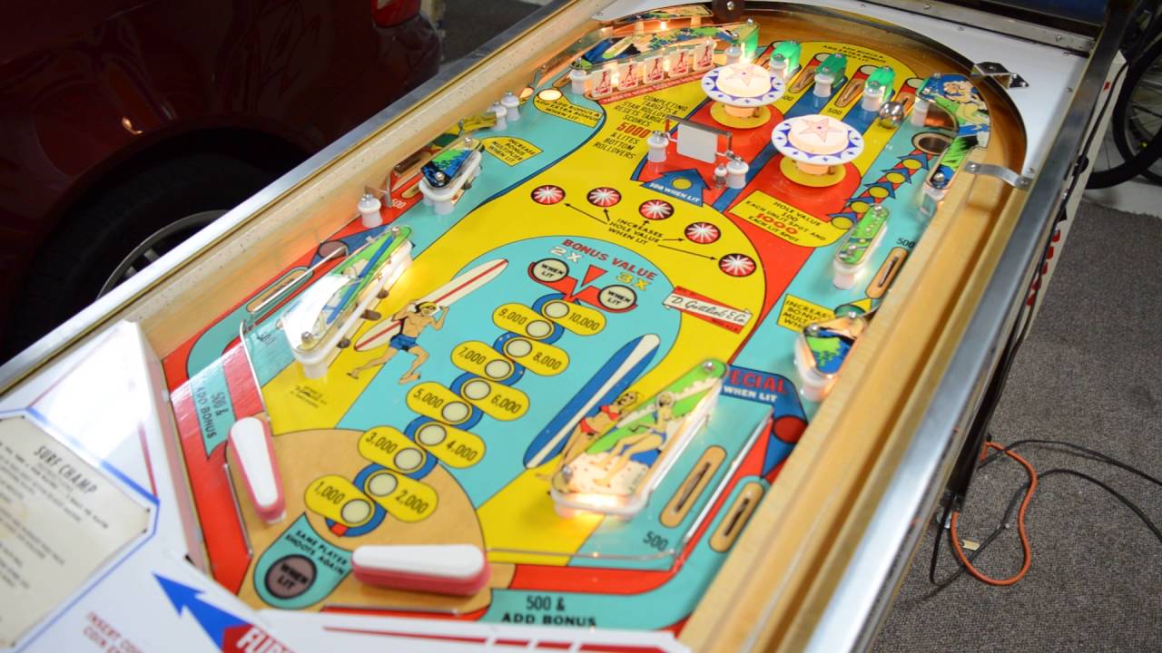 Surf Champ Pinball For Sale Slurp Champ - YouTube