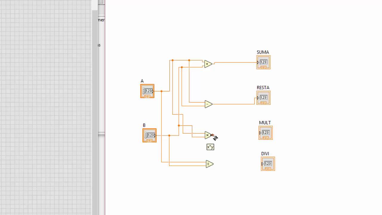 Operadores aritméticos y lógicos en labview - YouTube