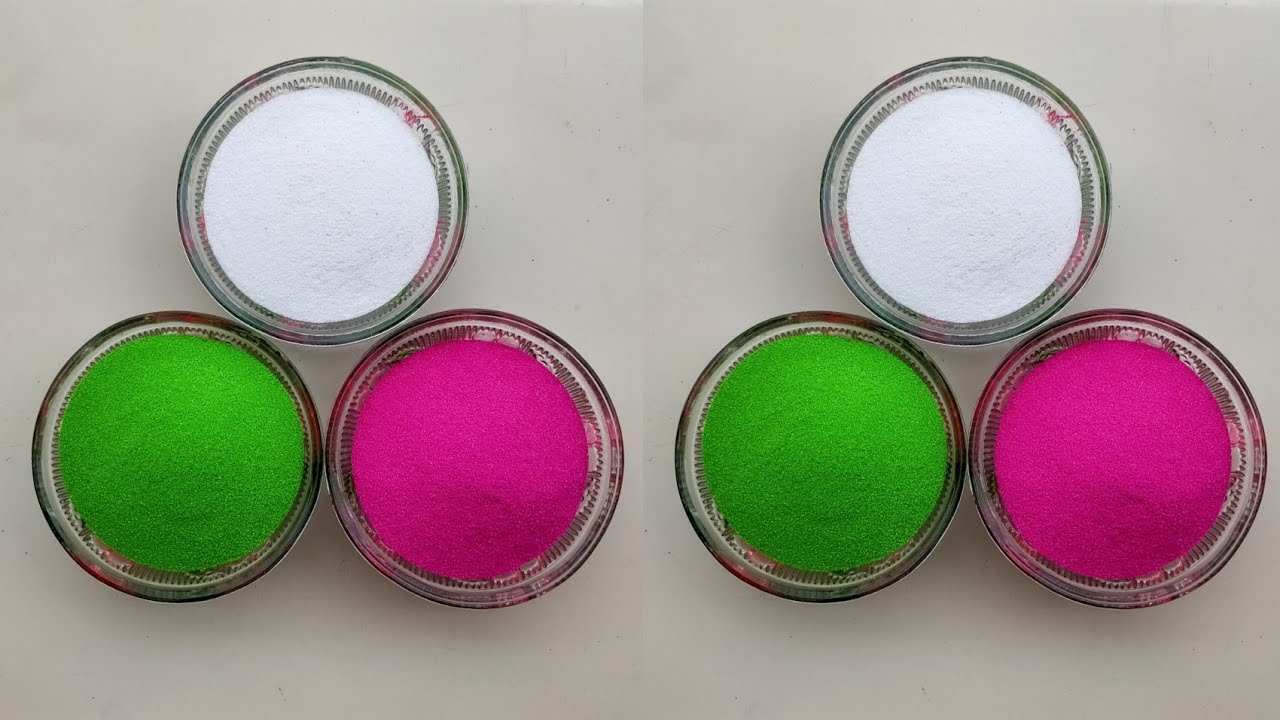 3 easy daily side rangolis using multi-colours|| Satisfying Sand Art ...