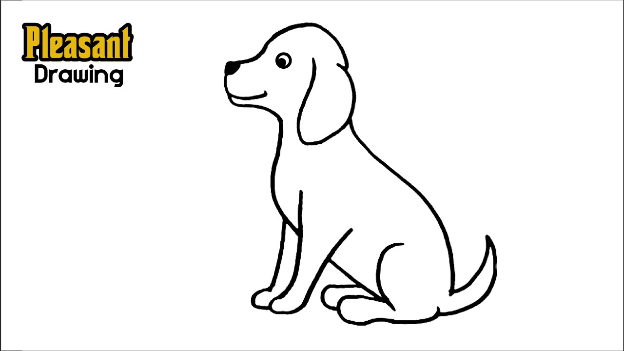 How To Draw Cute Dog Step By Step | Pleasant Drawing - YouTube