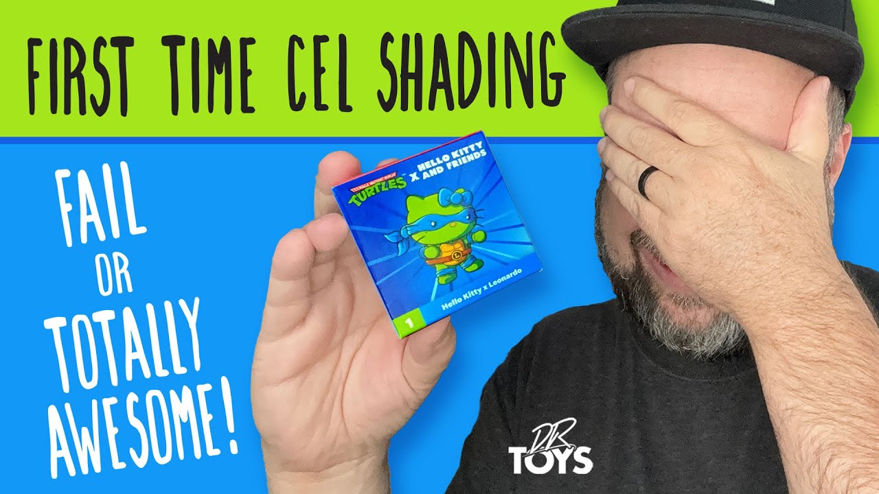 My First Time Cel Shade Painting - McDonald's TMNT x Hello Kitty - YouTube