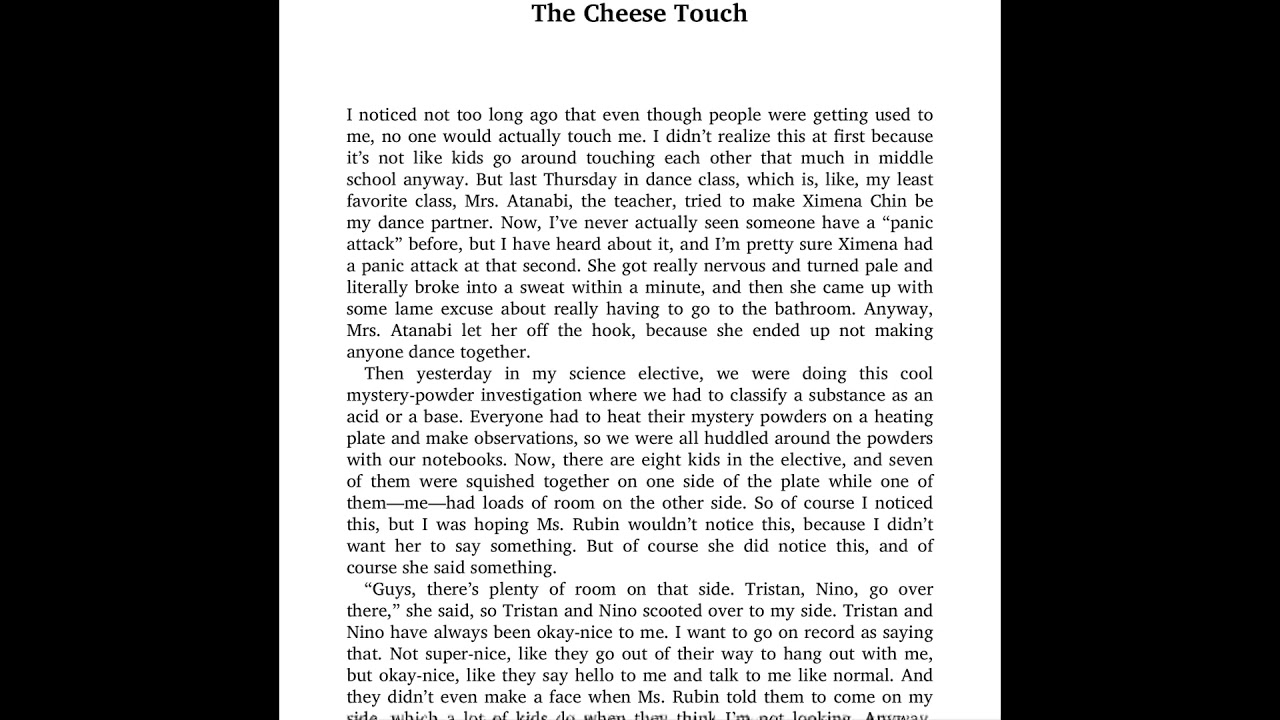 Wonder Chapter 28 The Cheese Touch - YouTube