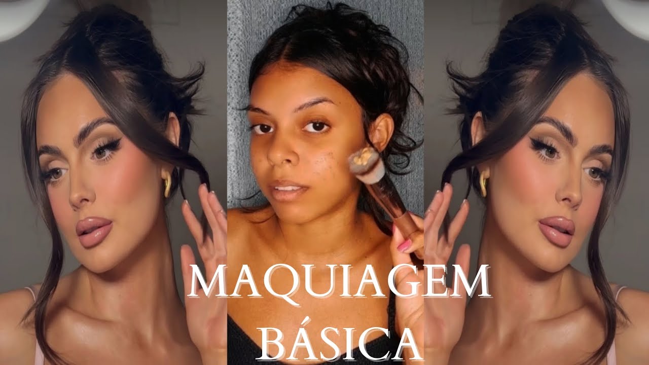 TUTORIAL DE MAQUIAGEM BÁSICA * PARA FAZER EM CASA * - YouTube