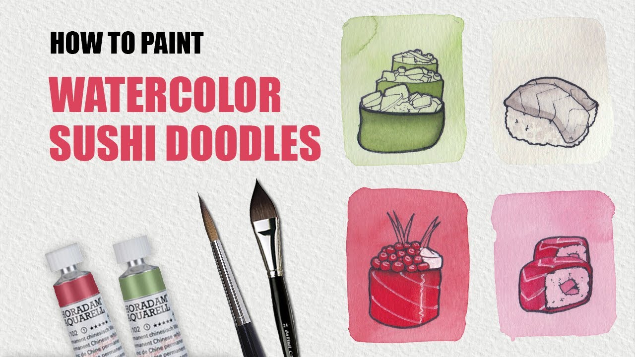 Sushi doodling! watercolour illustrations CurtisSheeran - YouTube
