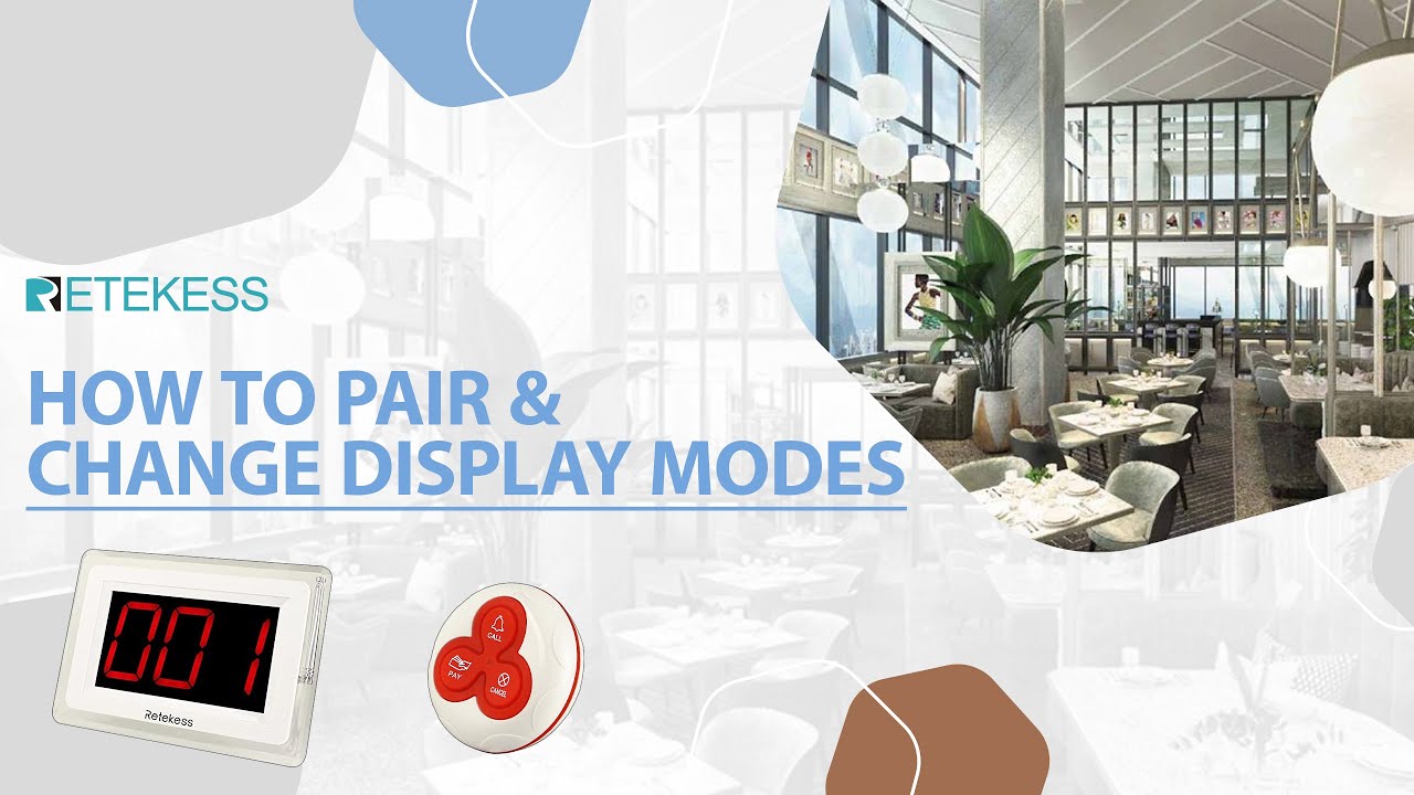 Retekess Wireless Service Calling System T114 Display Receiver How To ...