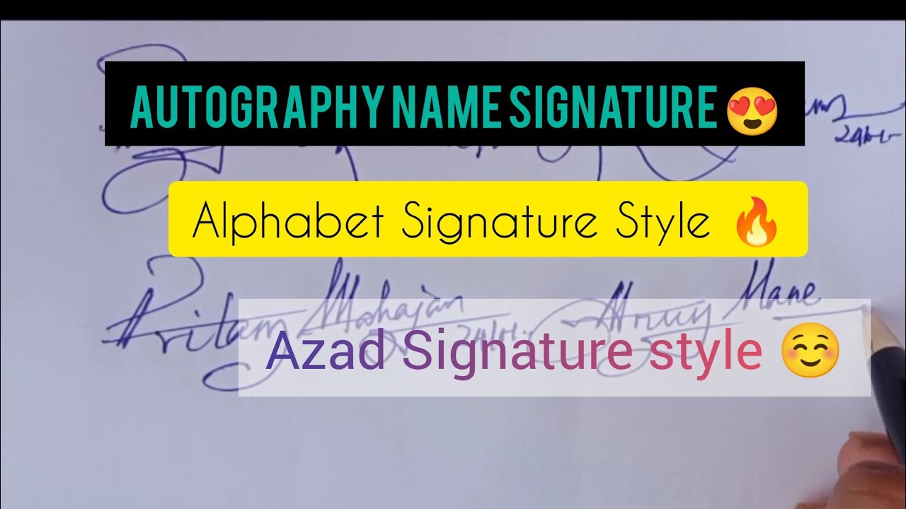 Autography Name Signature 😍| Alphabet Signature Style🔥|Fancy Name Sign# ...
