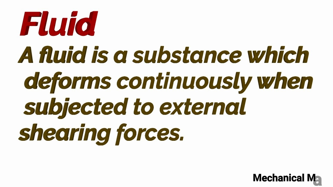 What is fluid? - YouTube