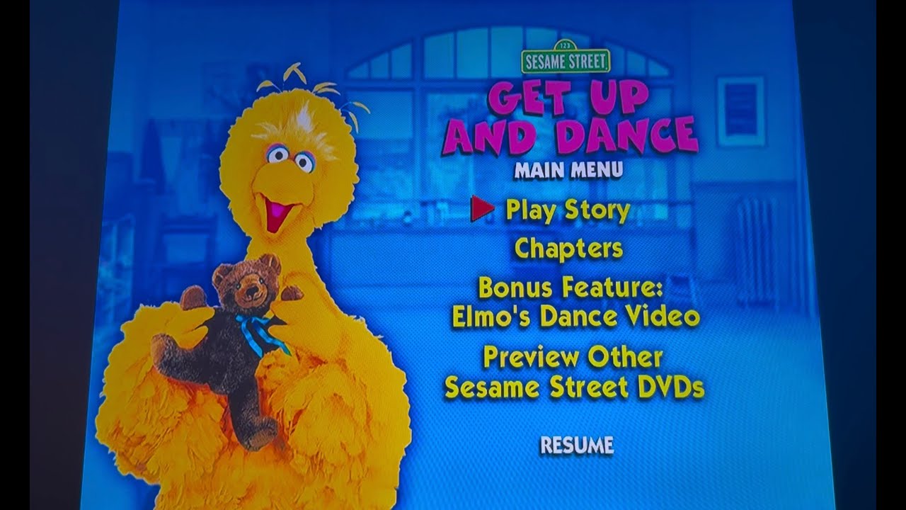 Sesame Street GET UP AND DANCE DVD Menu Walkthrough. - YouTube