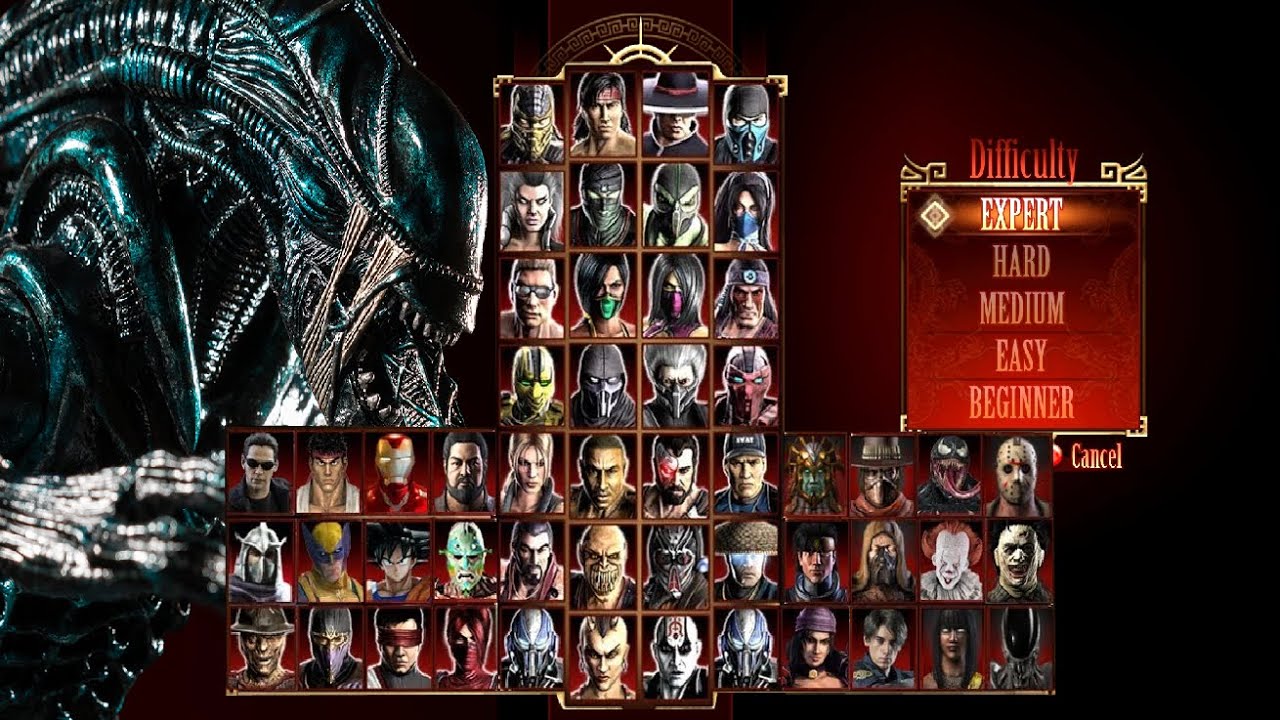 Mortal Kombat 9 - ALIEN MKX MOD - Expert Arcade Ladder - Gameplay ...