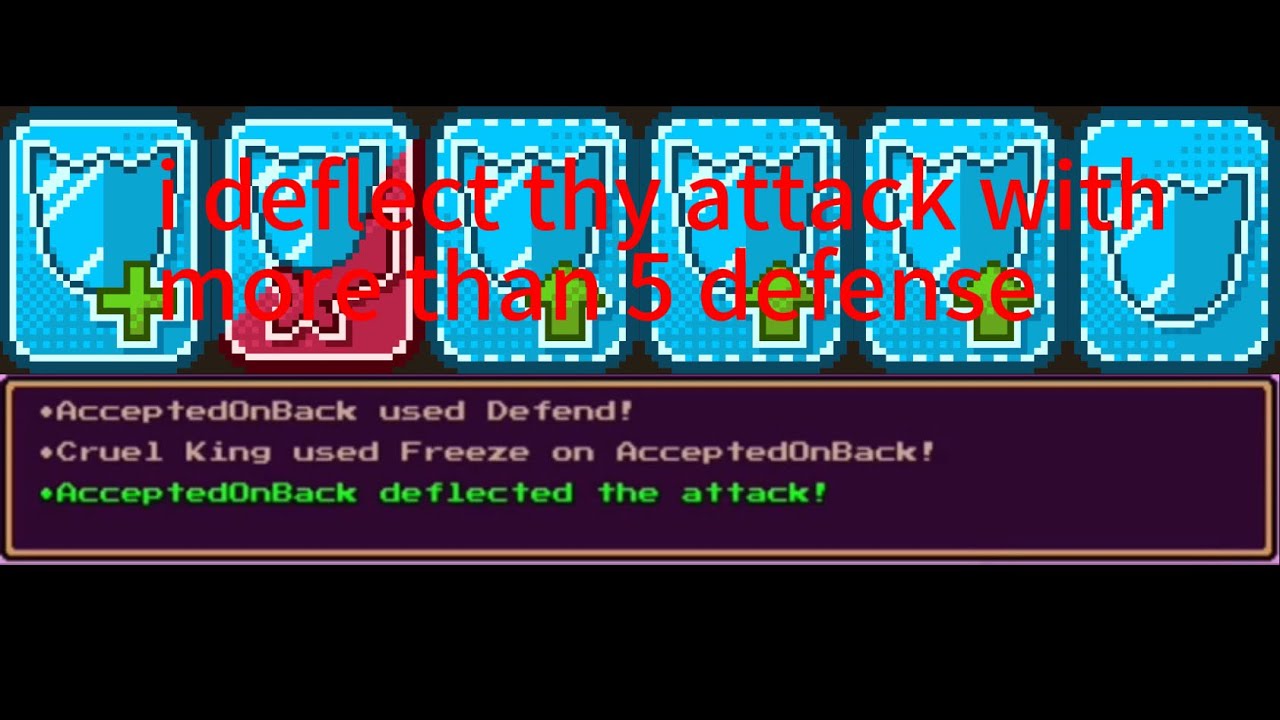 i deflect thy attack with more than 5 defense - YouTube