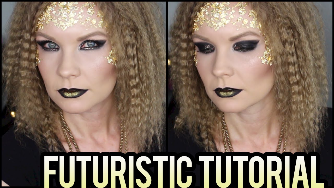 Futuristic Halloween Tutorial! Makeup, Hair, & Costume ...