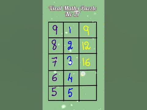 Viral Maths Puzzle No 27 #driveyourlogic - YouTube