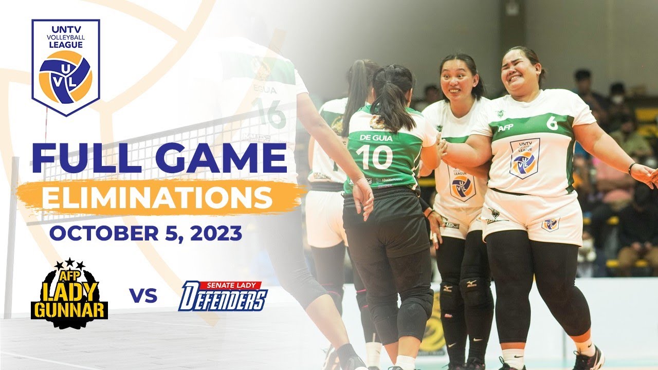 UNTV Volleyball League Elims: AFP Lady Gunnar vs Senate Lady Defenders ...