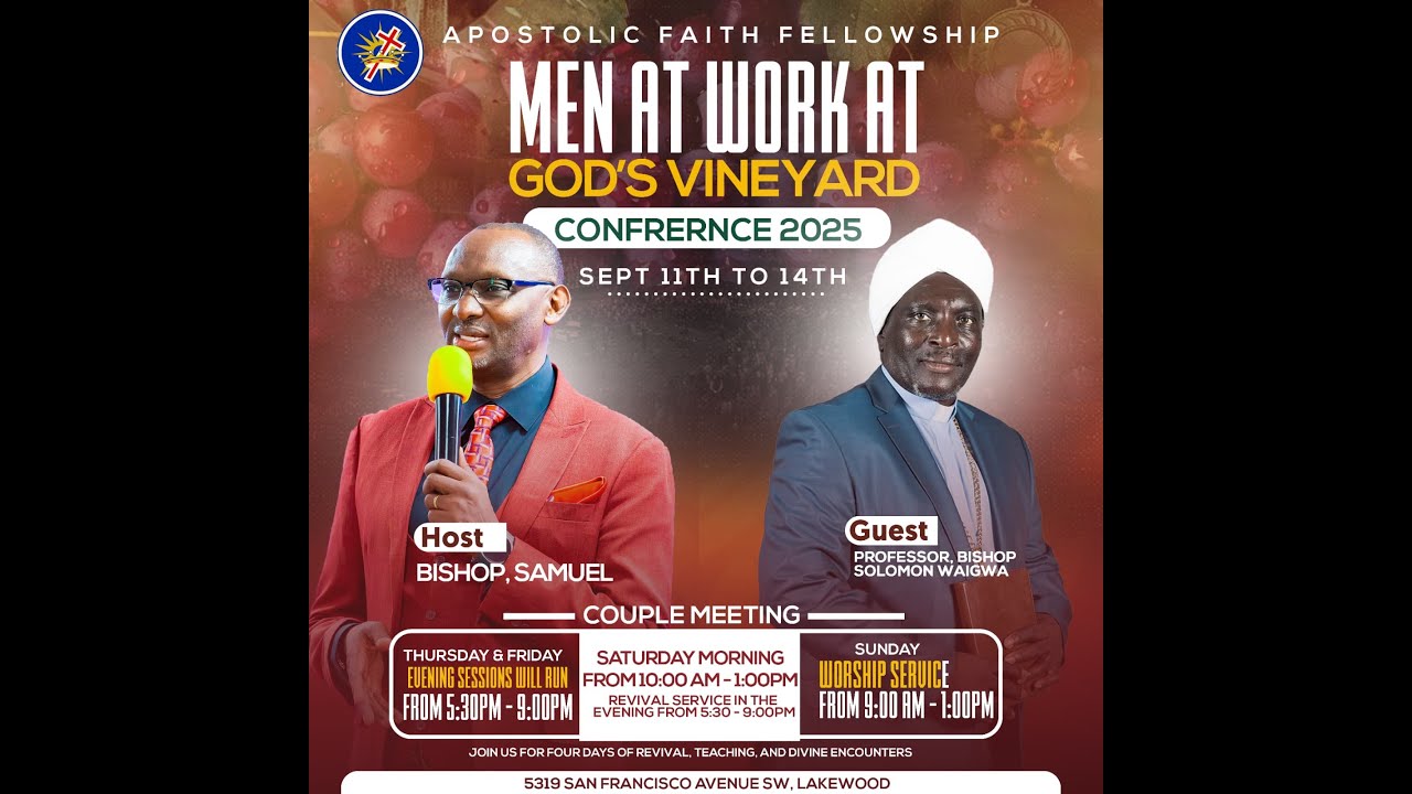 Men At Work At God's Vineyard Conference Day 1 - YouTube