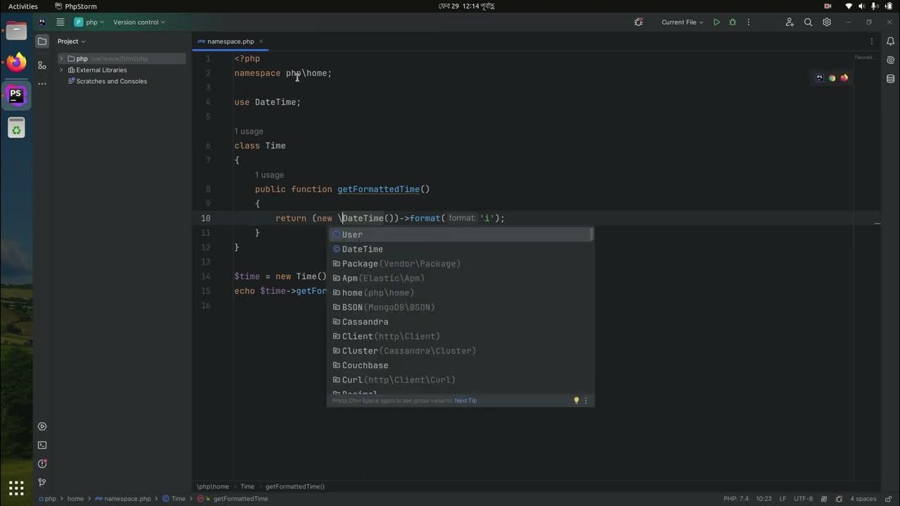 Use of namespace in php to group class under a unique name to avoid name conflict - YouTube