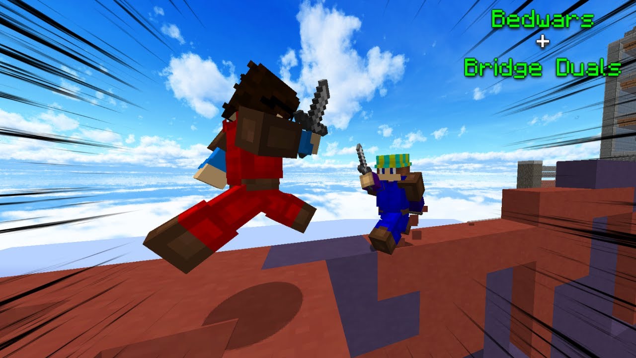 Playing Bridge Duels In Minecraft - YouTube