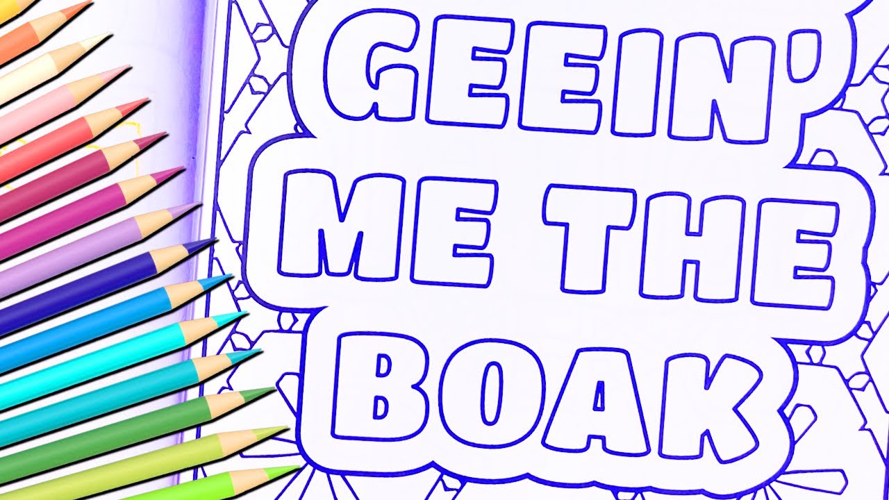 Relaxing ASMR Pencil Coloring Scottish Slang: BOAK! - YouTube