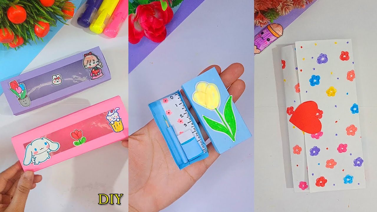 🌷Paper craft / Easy to make/ how to make / miniature craft/ school ...