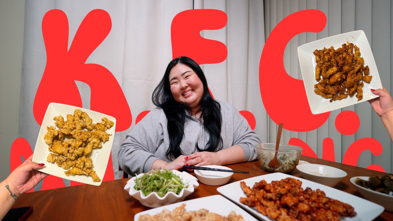 KOREAN FRIED CHICKEN MUKBANG 먹방 EATING SHOW! 🍗 Original + Spicy Fire ...