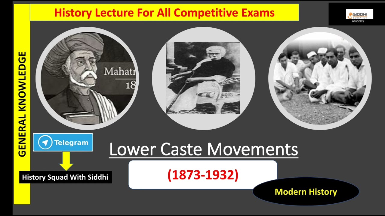 Lower Caste Movements| Modern History| 2021| M.A. History| Delhi ...