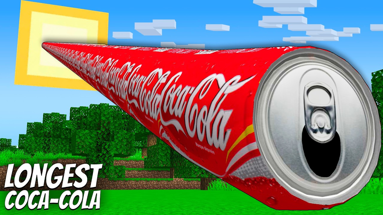 I found a COCA-COLA to the SUN in Minecraft ! What's INSIDE the LONGEST ...