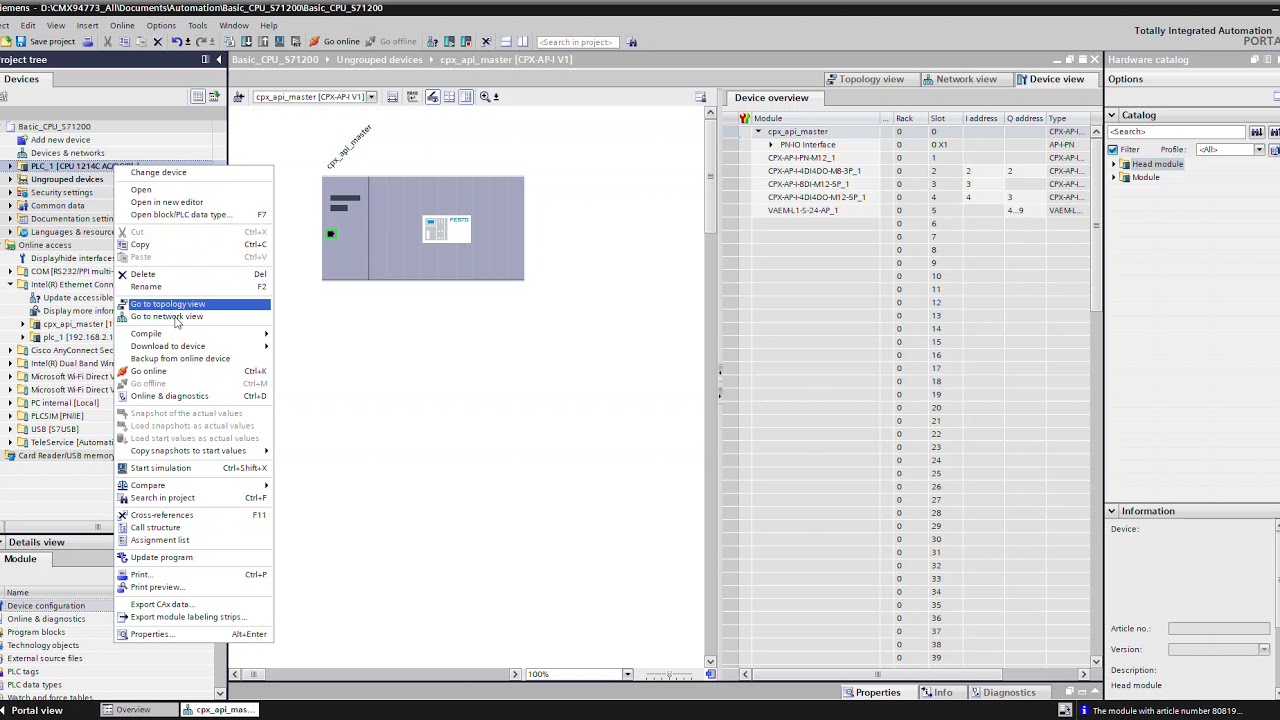 How to set up a CPX-AP-I-PN-M12 (Profinet) in a Siemens S71200 - YouTube