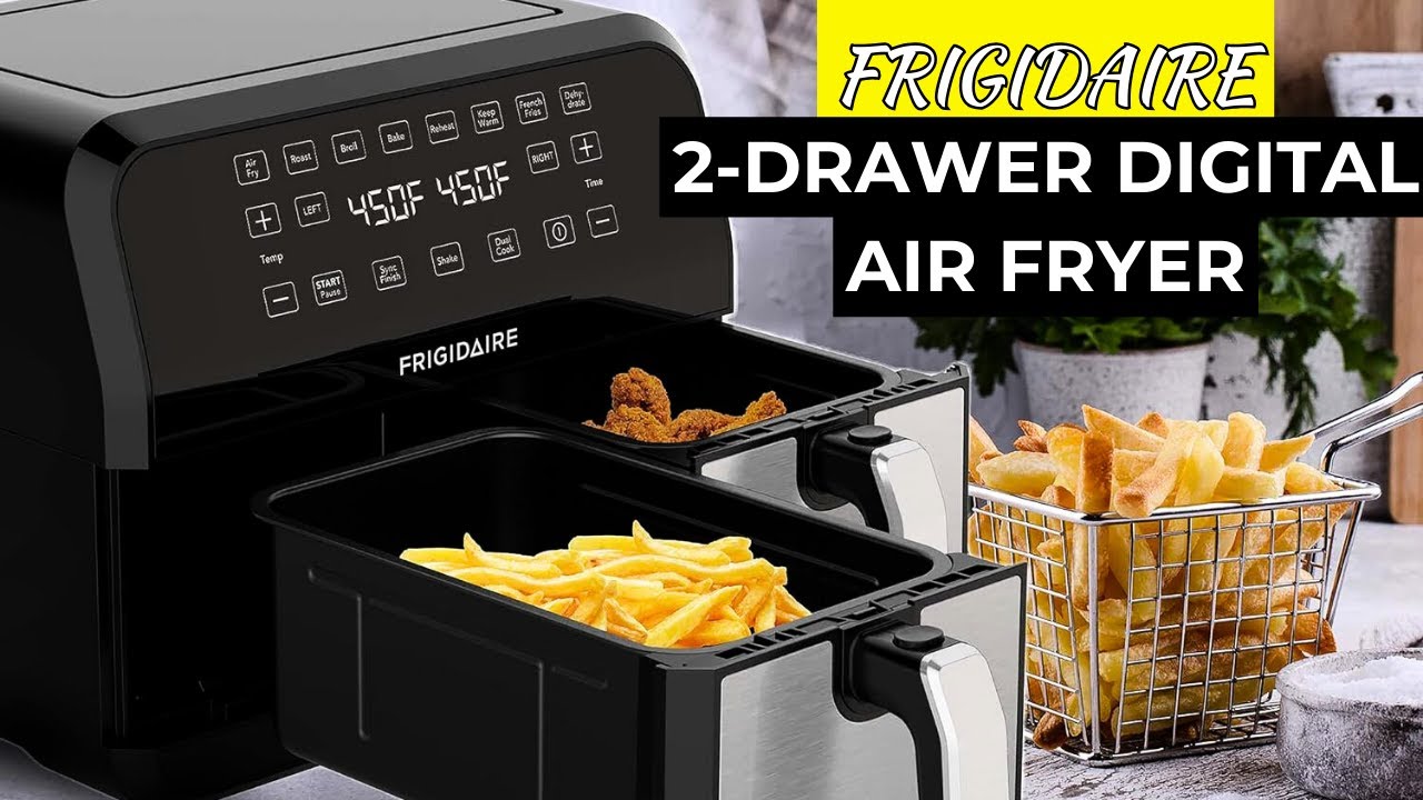 frigidaire digital air fryer stainless steel with viewing window, 8.5 ...