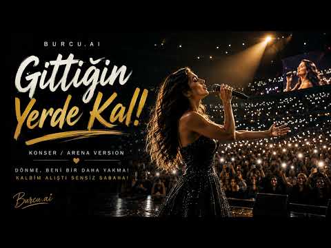 Gittiğin Yerde Kal KONSER 🎤 | Arena Version | Duygusal Türkçe Pop | Burcu.ai (Official Music Video)