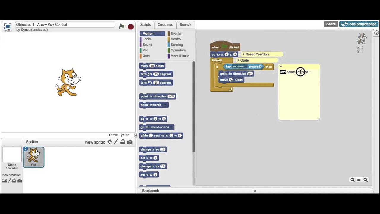 1 | Arrow Key Control - YouTube
