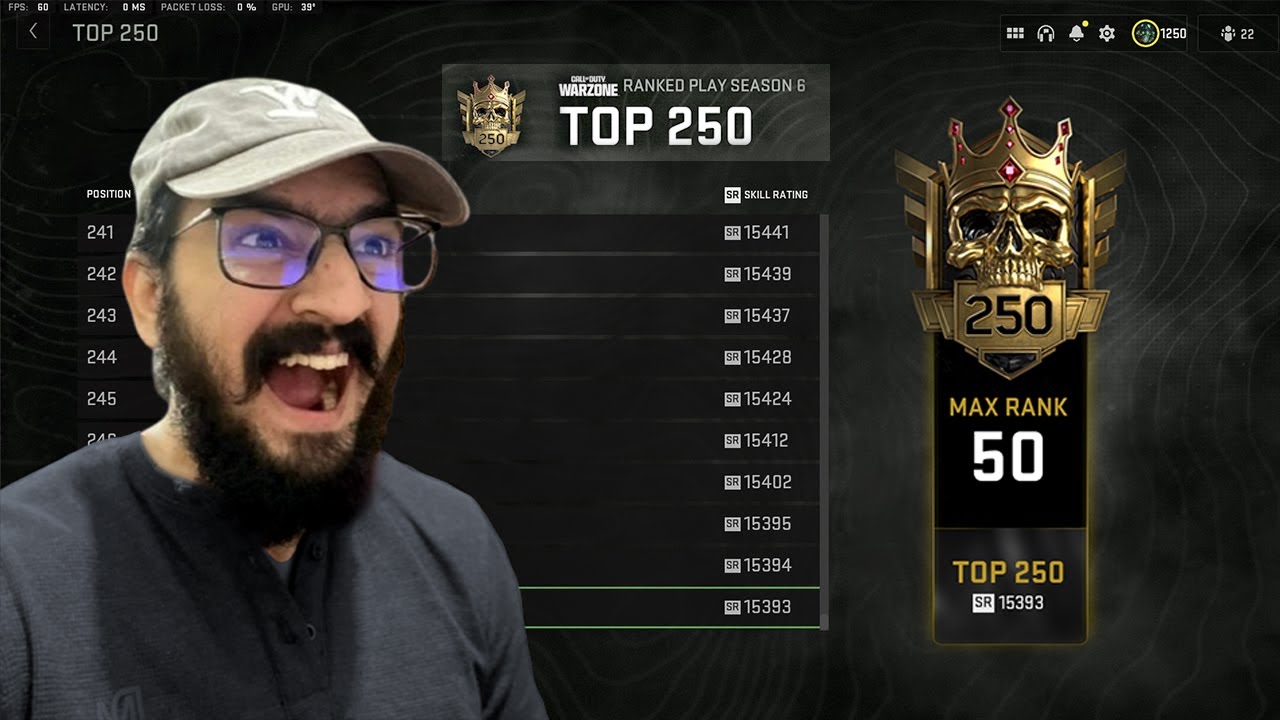 How I Ended Up In Top 250 Of Warzone 2 Season 6 #top250 #cod - YouTube