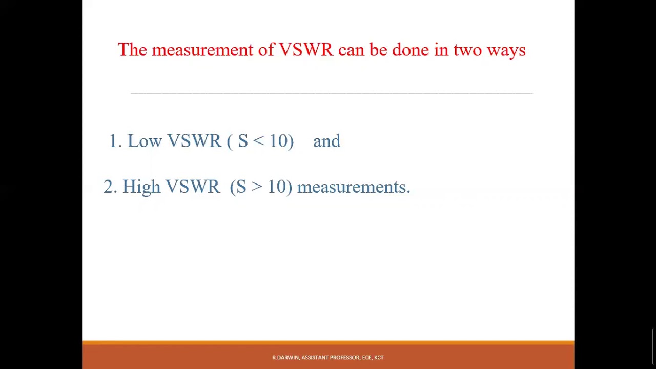 VSWR Measurement - YouTube
