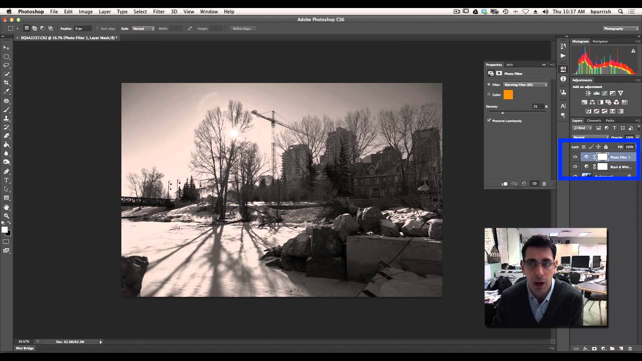 Photoshop: Sepia & Cyan Toning - YouTube